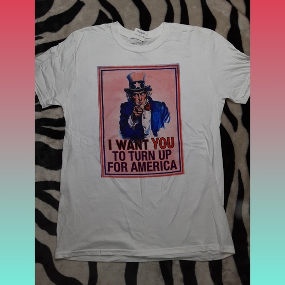 Gildan | Shirts | Uncle Sam 4th Of July Tshirt Bnwt Turn Up | Poshmark